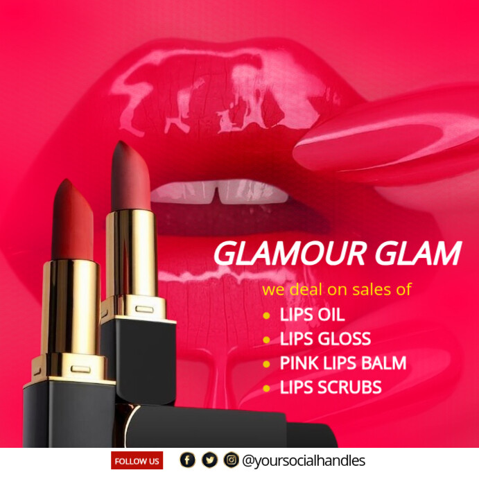 Copy of Red Pastel Lip Balm Flyer Instagram Post | PosterMyWall