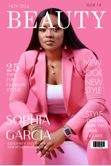 Copy of Red Pastel Magazine Cover Model Poster | PosterMyWall