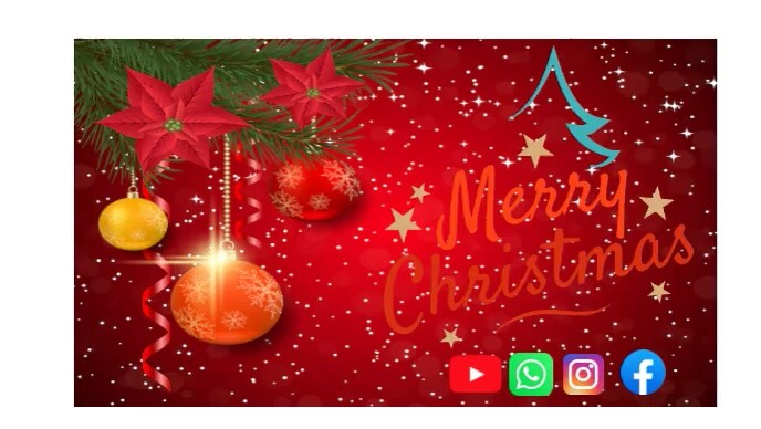 Copy of Red Pastel Merry Christmas Youtube Thumbnail | PosterMyWall