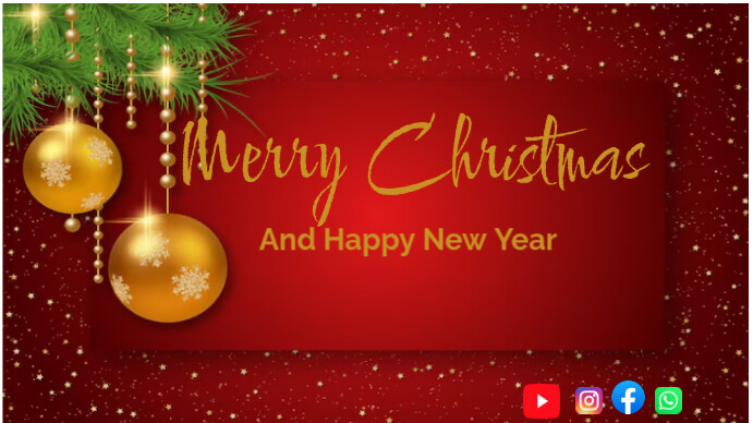 Copy of Red Pastel Merry Christmas Youtube Thumbnail | PosterMyWall