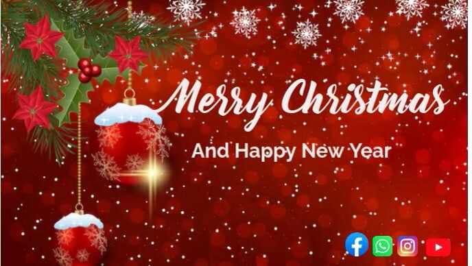 Copy of Red Pastel Merry Christmas Youtube Thumbnail | PosterMyWall