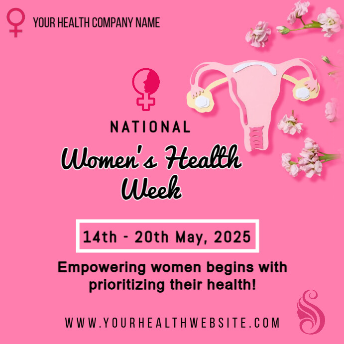 Copy of Red Pastel National Women's Health Week Awareness Flyer ...