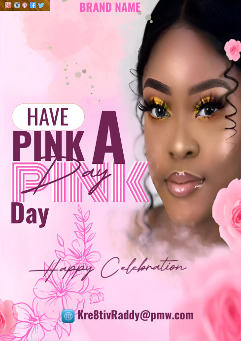 Copy of Red Pink Day A4 | PosterMyWall