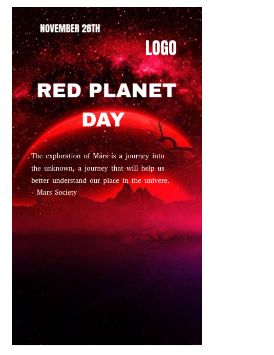 Red Planet Day Template | PosterMyWall