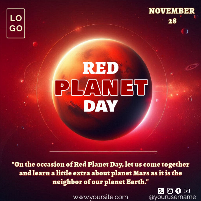 Red Planet Day Template | PosterMyWall