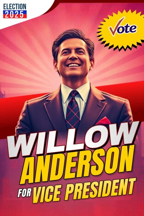 Red Political Election Theme Template | PosterMyWall