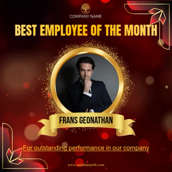 Modèle Red Profesional Best Employee Of The Month Pos Instagram ...