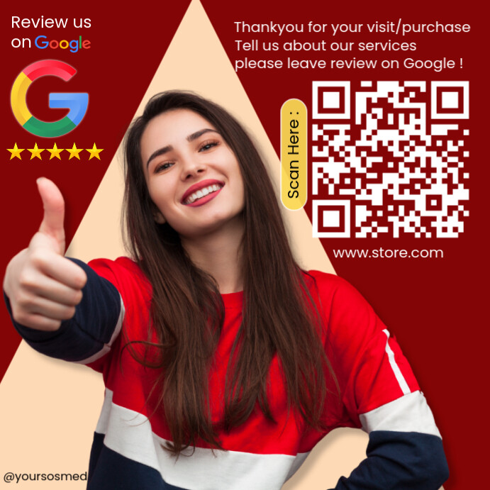 Red Profesional Rate Our Services Pos Instagram Template | PosterMyWall