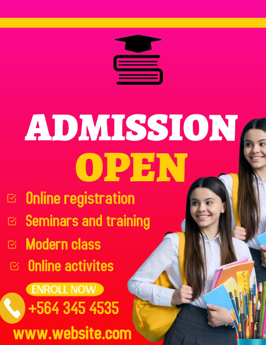 Red Professional Admissions Flyer (us Letter) Template | PosterMyWall