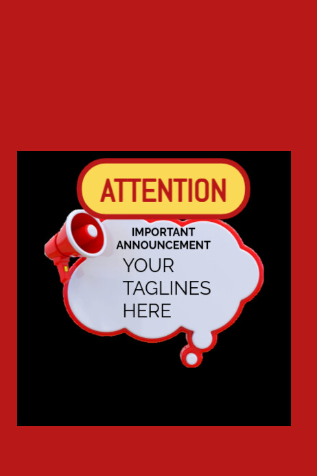Copy of Red Professional Announcement Alert Art Poster | PosterMyWall