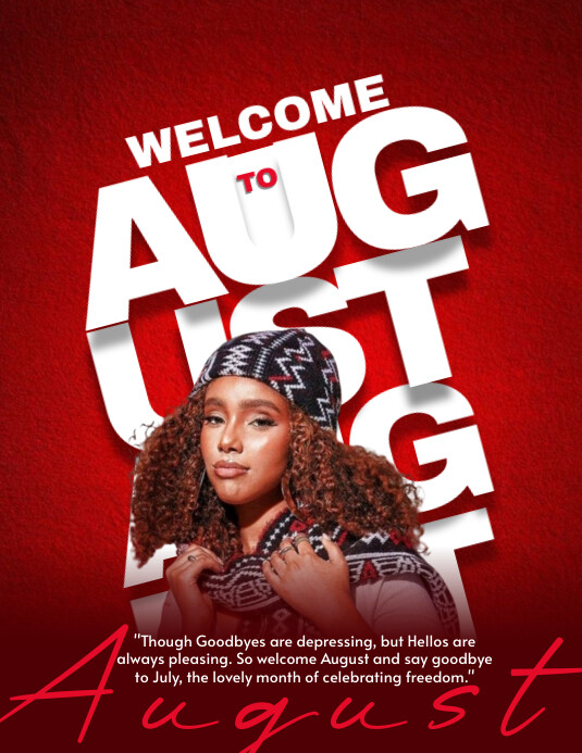 Copy of Red Professional August Flyer (us Letter) | PosterMyWall