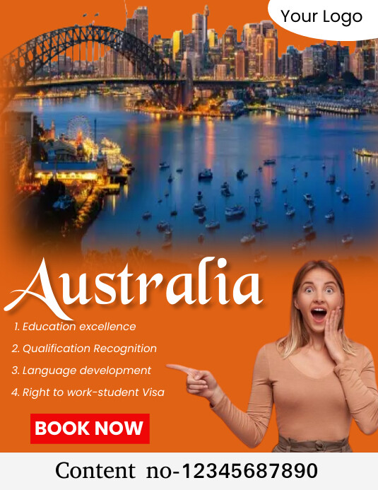 Copy of Red Professional Australia Study Flyer (us Le | PosterMyWall