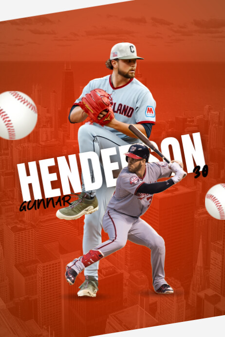 Copy of Red Professional Baseball Gameday Poster | PosterMyWall