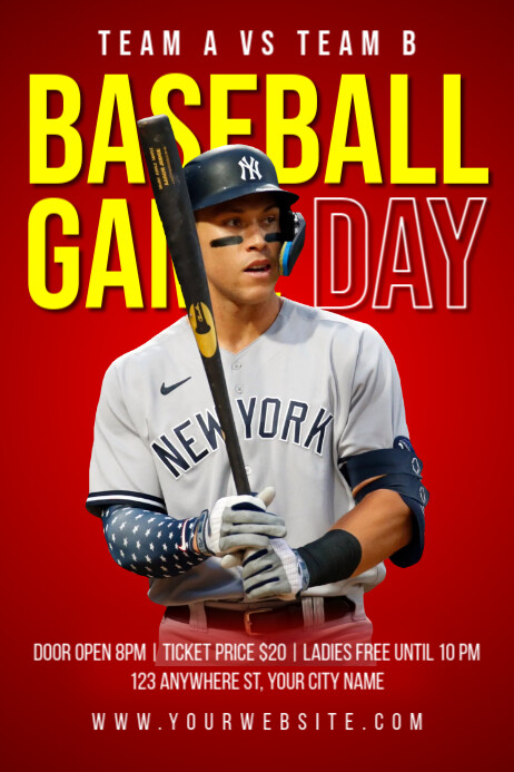 Copy of Red Professional Baseball Poster | PosterMyWall