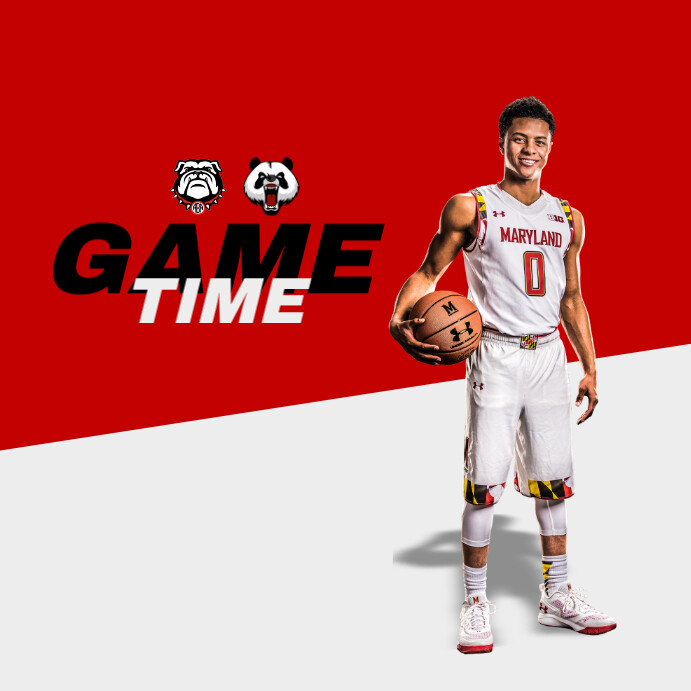 Red Professional Basketball Gameday Instagram Post Template | PosterMyWall