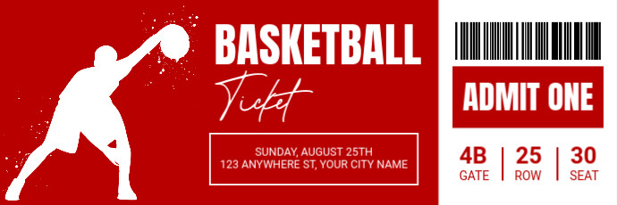 Plantilla de Red Professional Basketball Twitter Banner | PosterMyWall