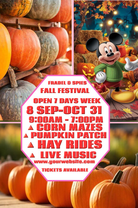 Red Professional Best Pumpkin Patch Poster Poster Template | PosterMyWall