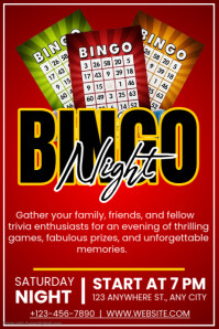 Bingo Night Event Invitation Poster Flyer Template | PosterMyWall