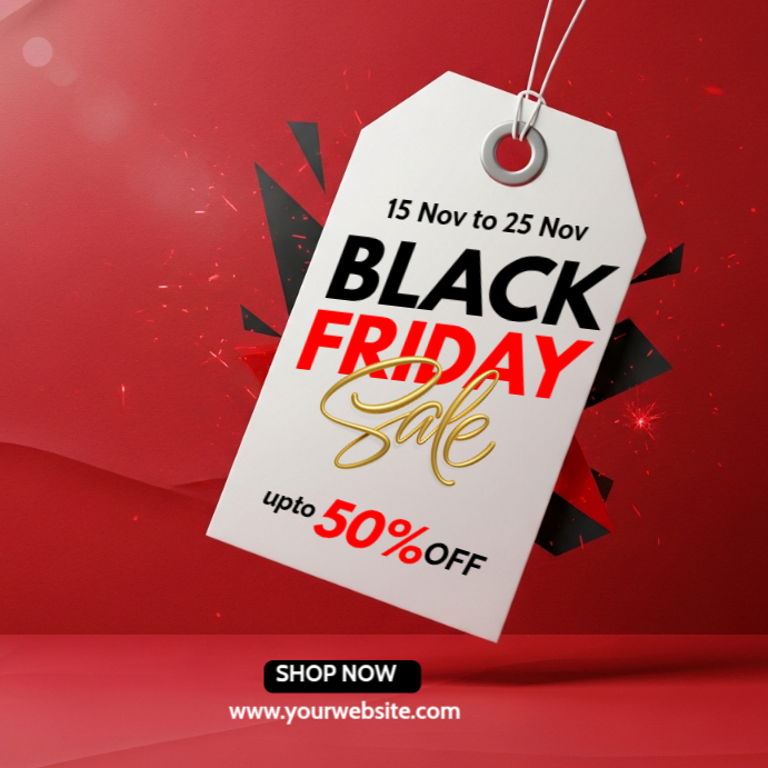 Red Professional Black Friday Sale Instagram Post Template | PosterMyWall