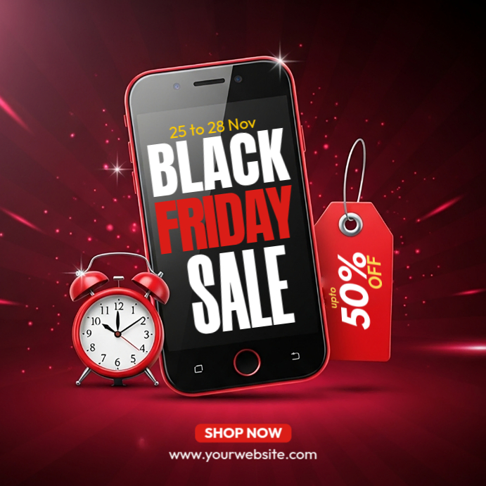 Plantilla de Red Professional Black Friday Sale Instagram Post ...
