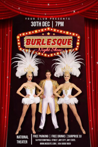 Burlesque poster Template | PosterMyWall