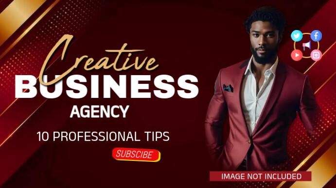 Copy of Red Professional Business Thumbnails Template Youtube Thumbnail ...