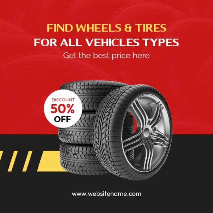 Plantilla de Red Professional Car Tire Ad Instagram Post | PosterMyWall