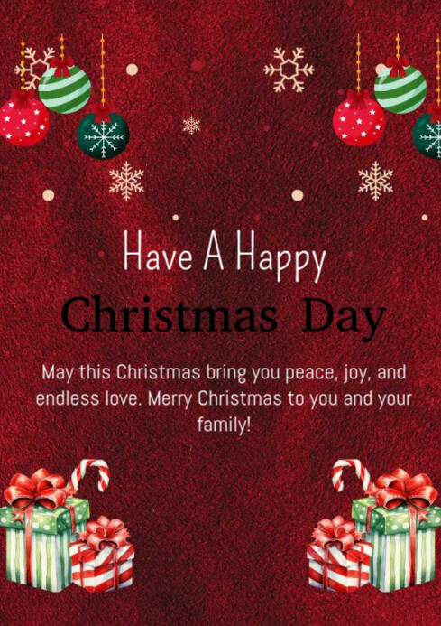 Red Professional Christmas A4 Template | PosterMyWall