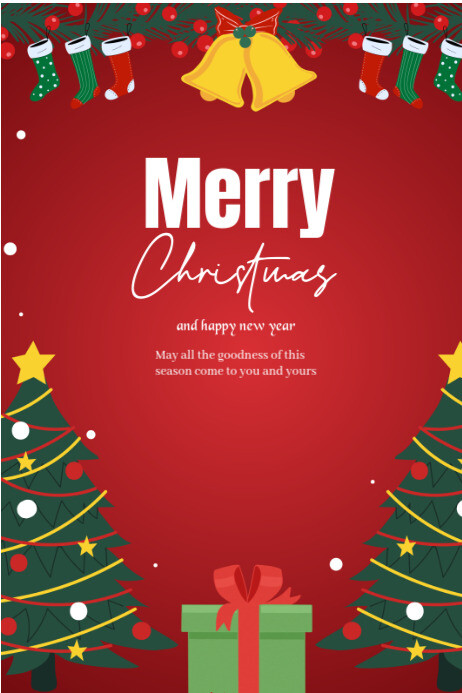 Red Professional Christmas Background Poster Template | PosterMyWall