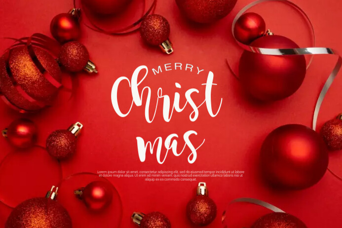 Red Professional Christmas Card Poster Template | PosterMyWall