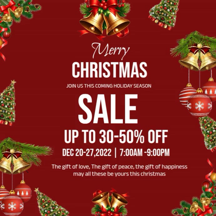 Copy of Red Professional Christmas Discount Flyer, Instagram Post ...