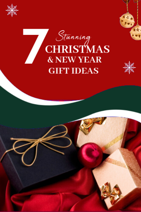 Red Professional Christmas Gift Ideas Poster Template | PosterMyWall