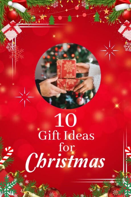 Red Professional Christmas Gift Ideas Poster Template | PosterMyWall