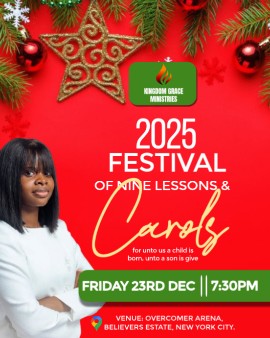 Red Professional Christmas Instagram Portrait Template | PosterMyWall