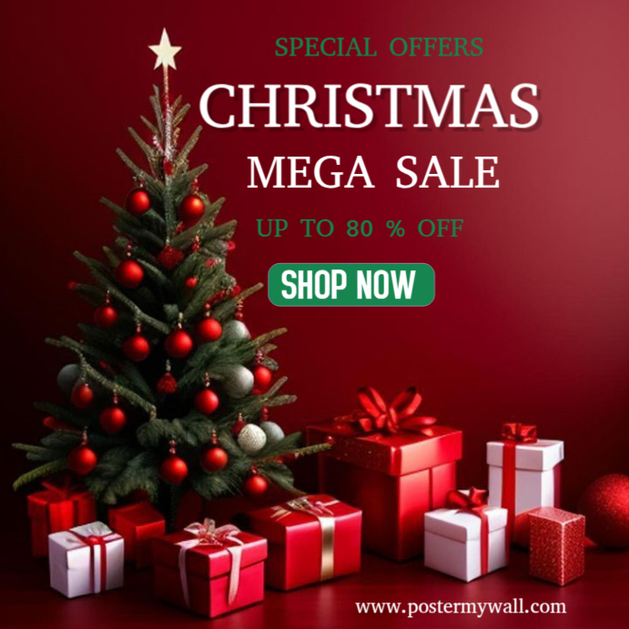 Modèle Christmas Mega Sale | PosterMyWall