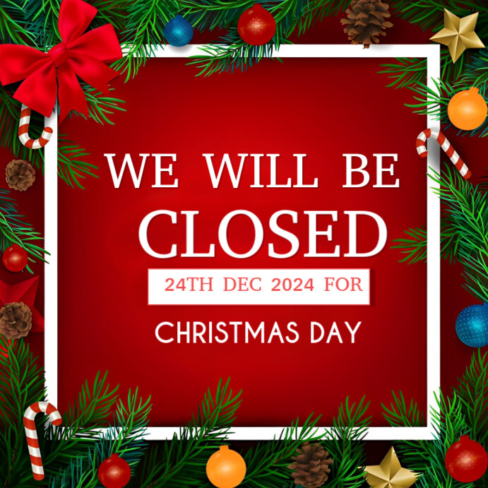 Copy of Red Professional Christmas Office Closure Template Instagram ...