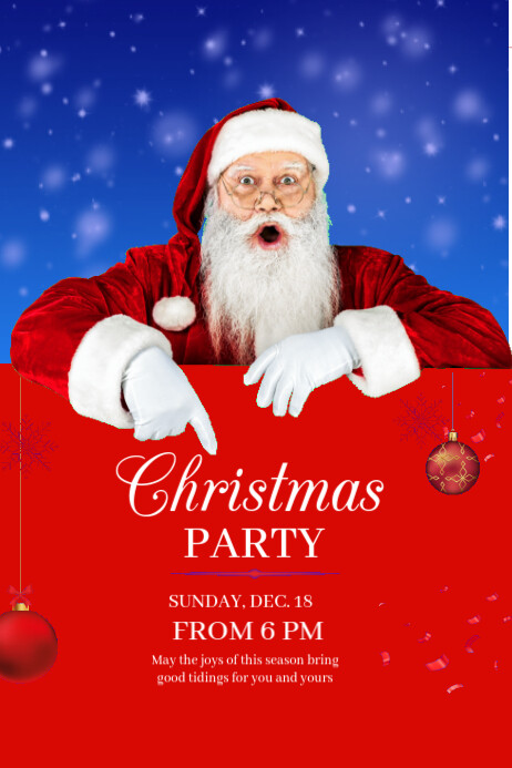 Red Professional Christmas Party Invitation Templates Poster | PosterMyWall