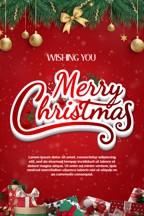Red Professional Christmas Poster Template | PosterMyWall