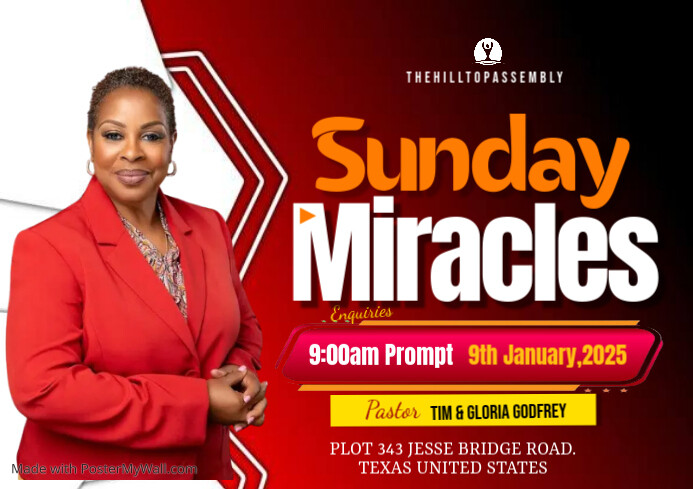 Copy of Red Professional Church A4 | PosterMyWall