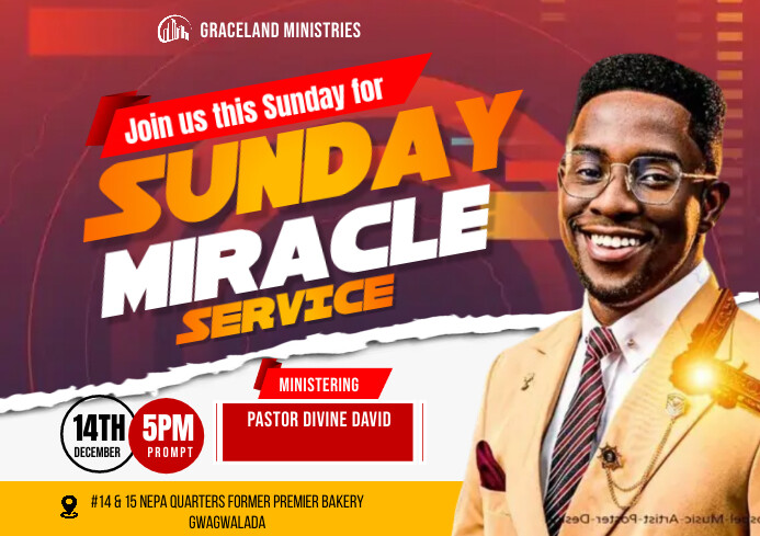 Copy of Red Professional Church A4 | PosterMyWall