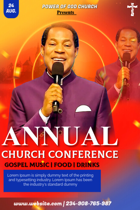 Copy of Red Professional Church Conference Poster | PosterMyWall