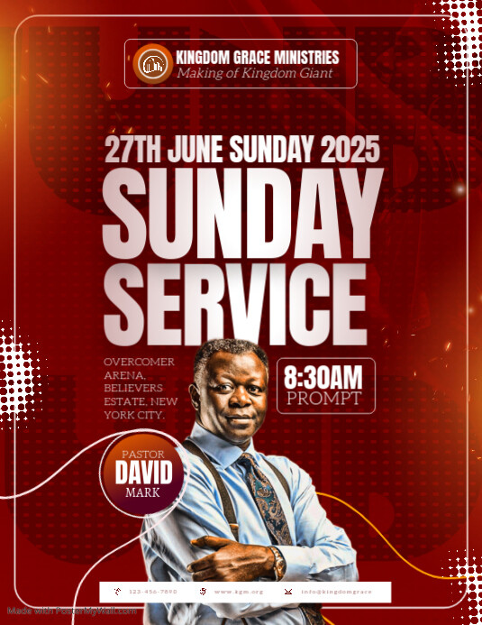 Copy of Red Professional Church Design Flyer Flyer (us Letter ...