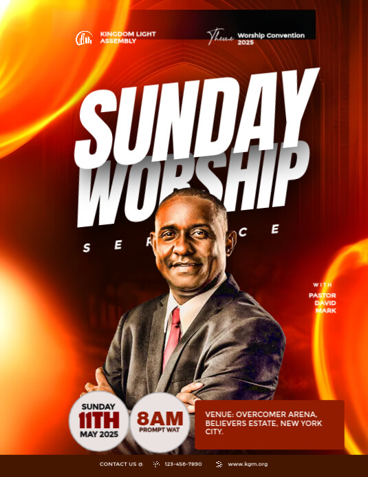 Copy of Red Professional Church Design Flyer Flyer (us Letter ...