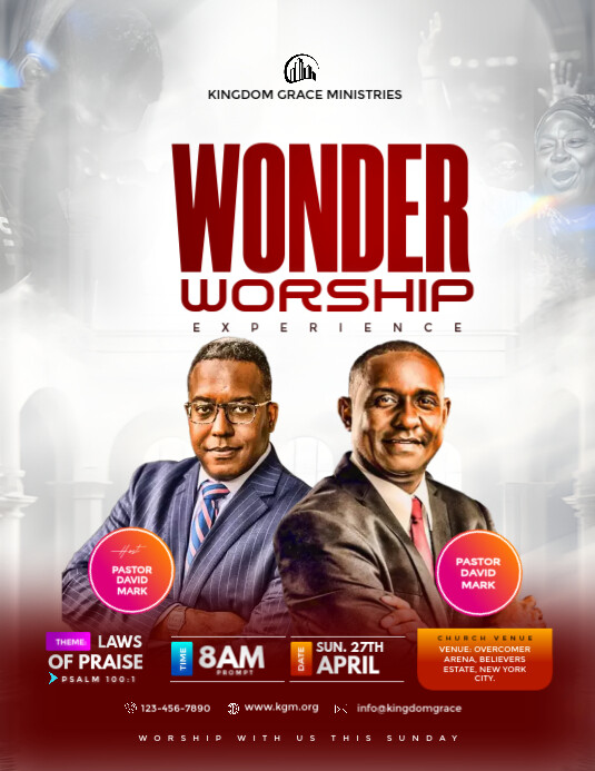 Copy of Red Professional Church Design Flyer Flyer (us Letter ...