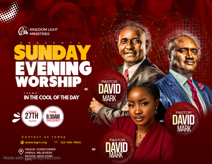 Red Professional Church Design Flyer Flyer (us Letter) Template ...
