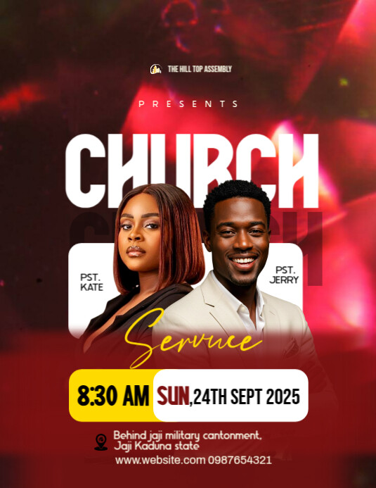 Red Professional Church Design Flyer Flyer (us Letter) Template ...