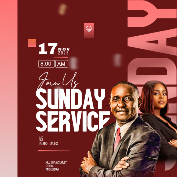 Copy of Red Professional Church Design Flyer Instagram Post | PosterMyWall