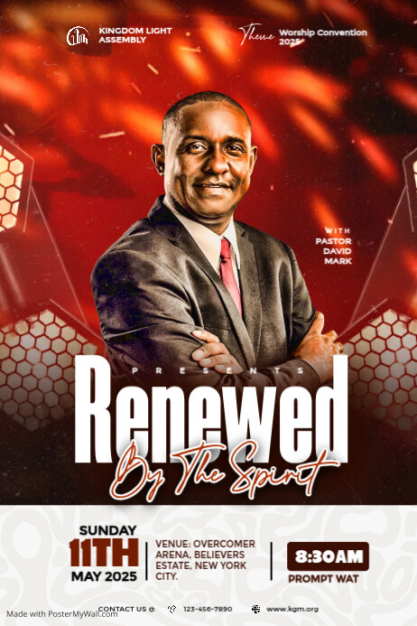 Copy of Red Professional Church Design Flyer Poster | PosterMyWall