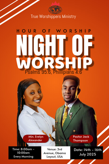 Copy of Red Professional Church Event Poster | PosterMyWall