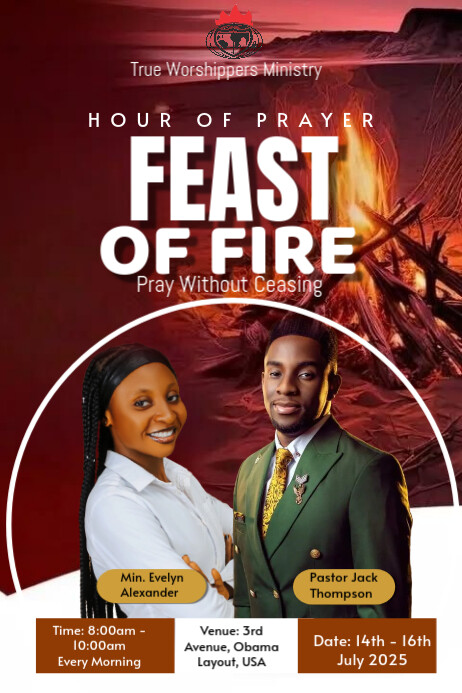 Copy of Red Professional Church Event Poster | PosterMyWall